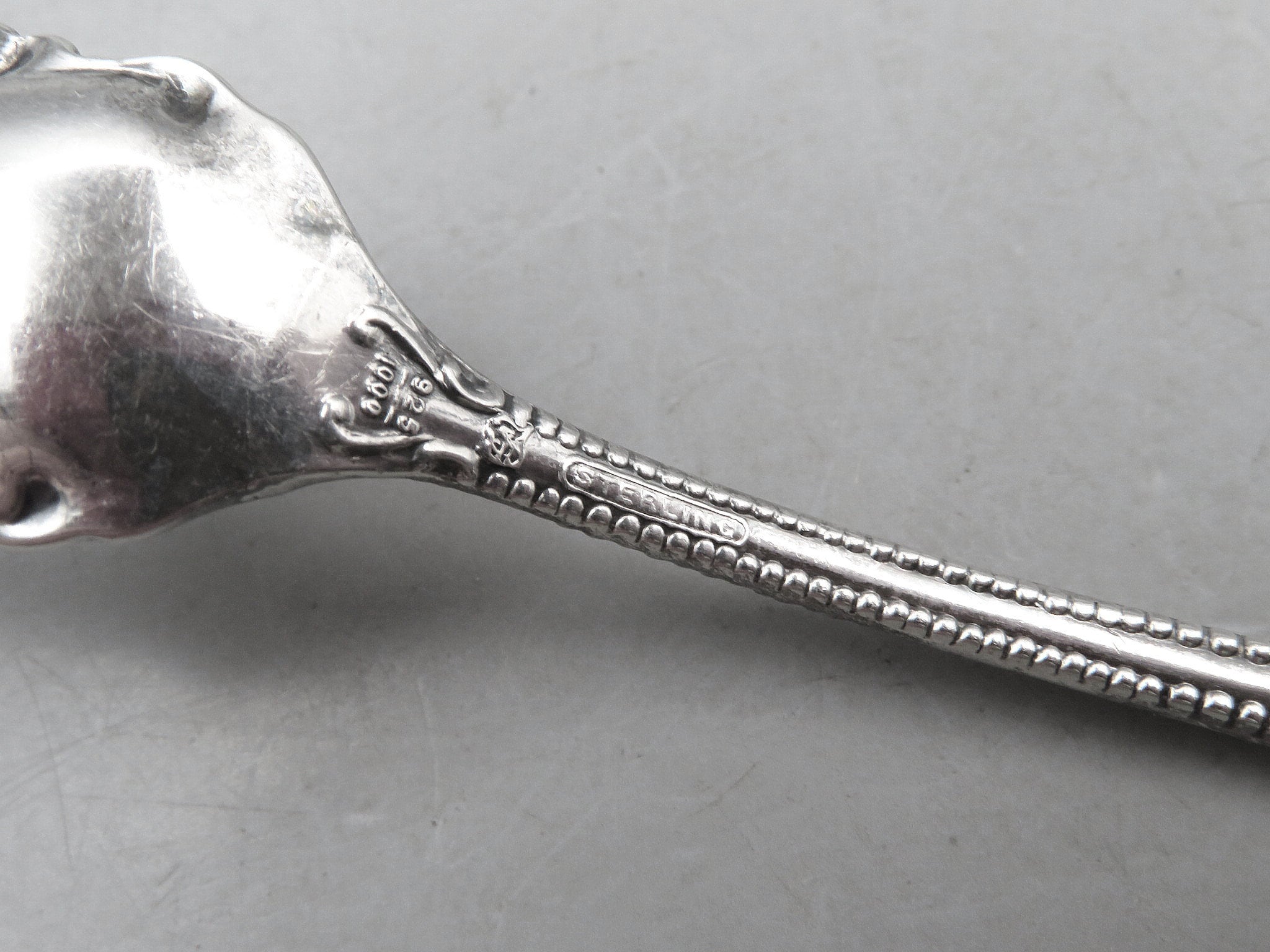 Antique Towle Canterbury Pattern Sterling Silver Pickle Olive Oyster Fork, Victorian Sterling ...