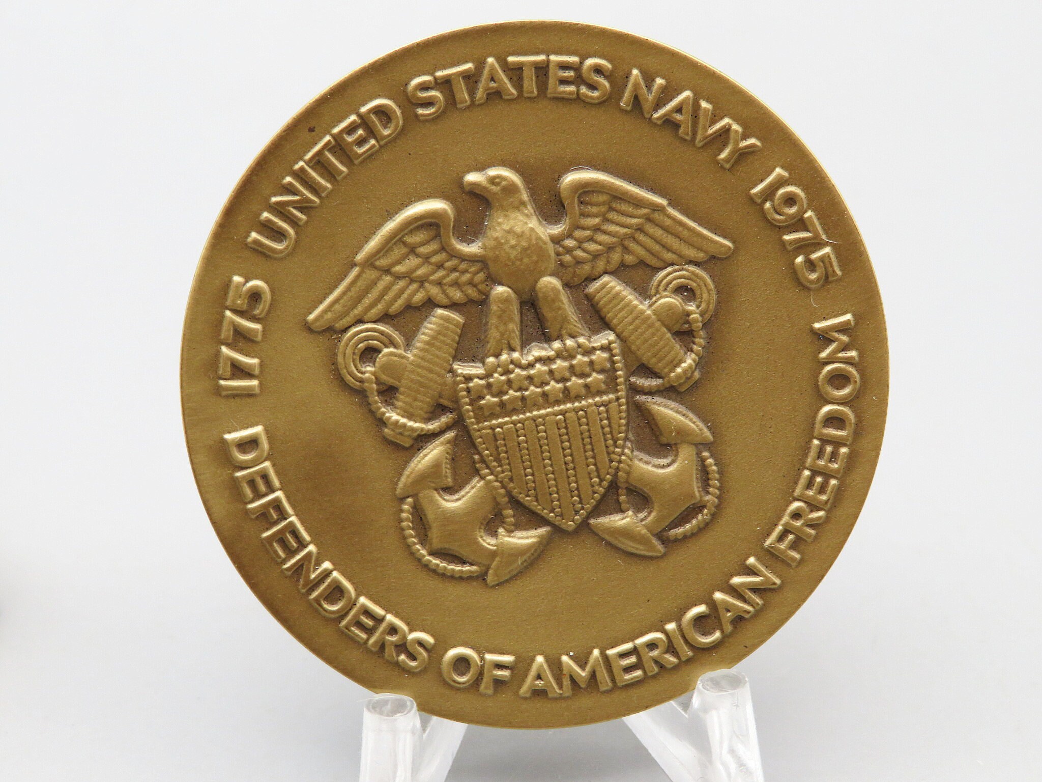 1975 US Navy Bronze Commemorative Medal, Defenders of American Freedom ...