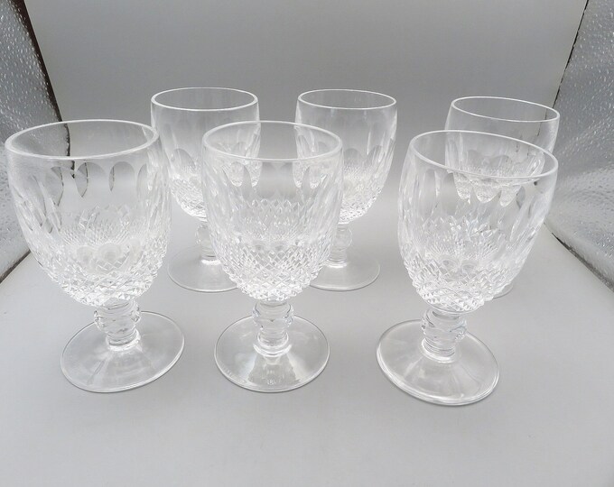 6 Waterford Crystal Colleen Short Stem White Wine Glasses, Fine Dining ...