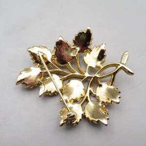 Vintage Trifari Gold Tone Multi Leaf Brooch Pin, Mid Century Textured ...