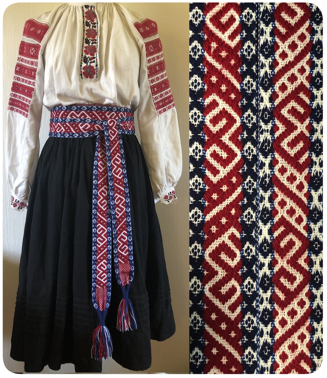 Handwoven Lithuanian Sash Belt, Latvian Folk Belt, Traditional Eastern ...
