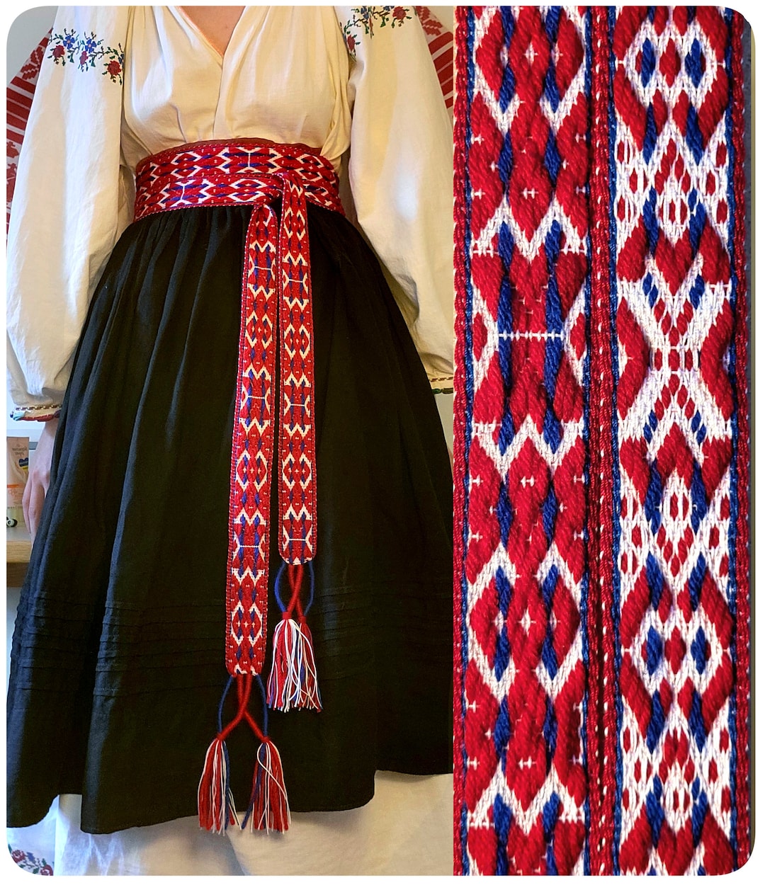 Northern Saami Sash, Handwoven Indigenous Belt, Sápmi Heritage Belt ...