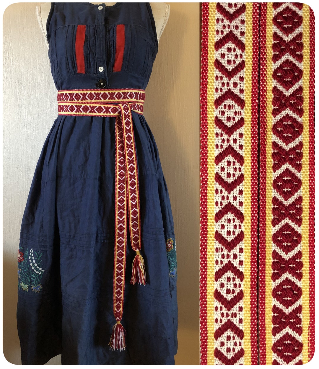 Handwoven Saami Belt, Scandinavian Sash Belt, Nordic Slavic Folk Belt ...