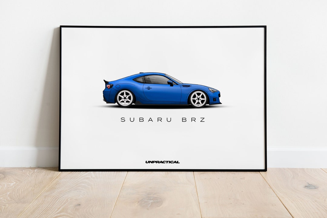 Subaru Brz Illustrated Poster - (digital) - Scion FRS - GT86 - JDM - Etsy