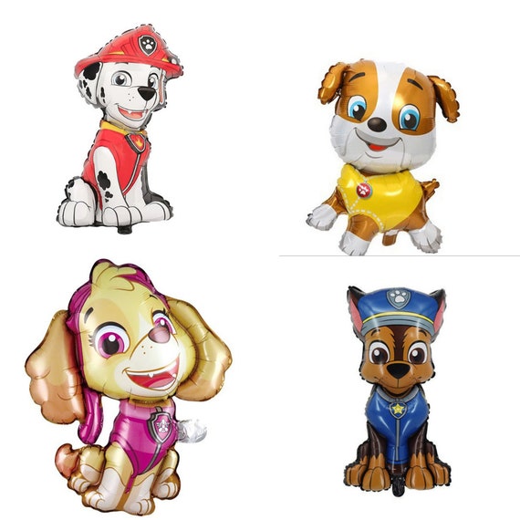 Paw Patrol Foil Balloons Skye Marshall Chase and Rubble - Etsy