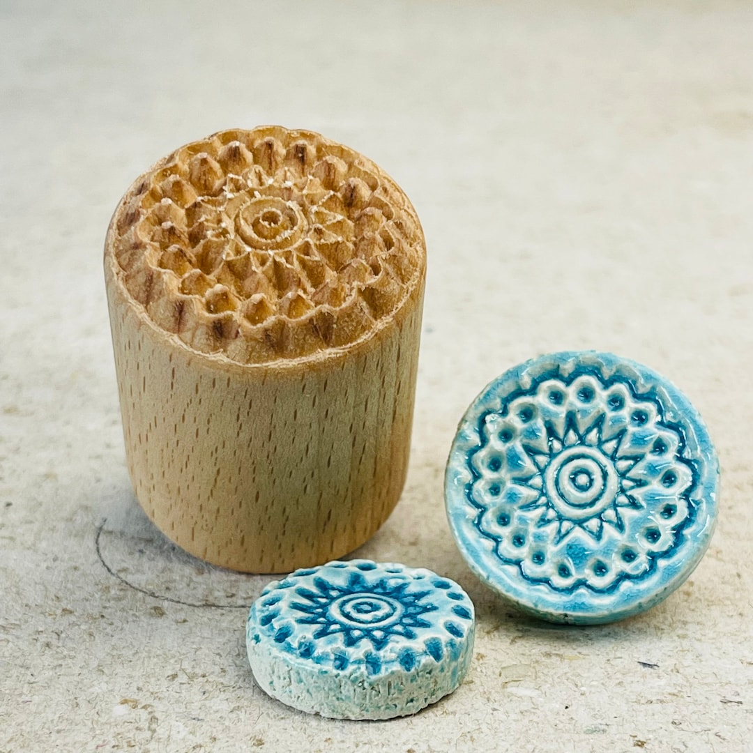 Round Clay Stamp Structures Ceramic Pottery Jewelry - Etsy