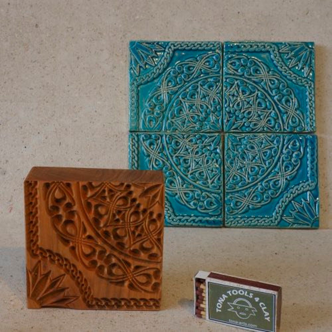 Clay Stamp Quarter Stamp Tile Field Ceramics Pottery Texture Embossing ...