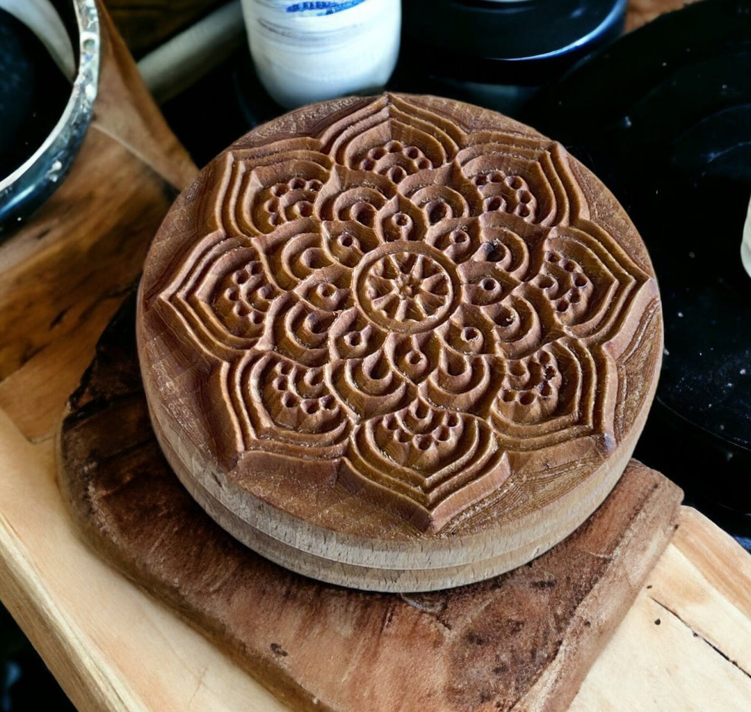 MANDALA, Round Clay Stamp Structures Ceramic Pottery Texture Embossing ...