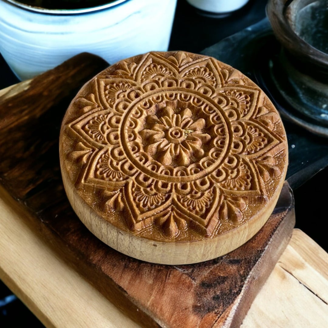 MANDALA, Round Clay Stamp Structures Ceramic Pottery Texture Embossing ...