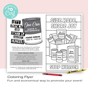 food drive coloring pages
