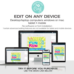 Fun Run Flyer Template • Kids Run • Template | Editable Template ...