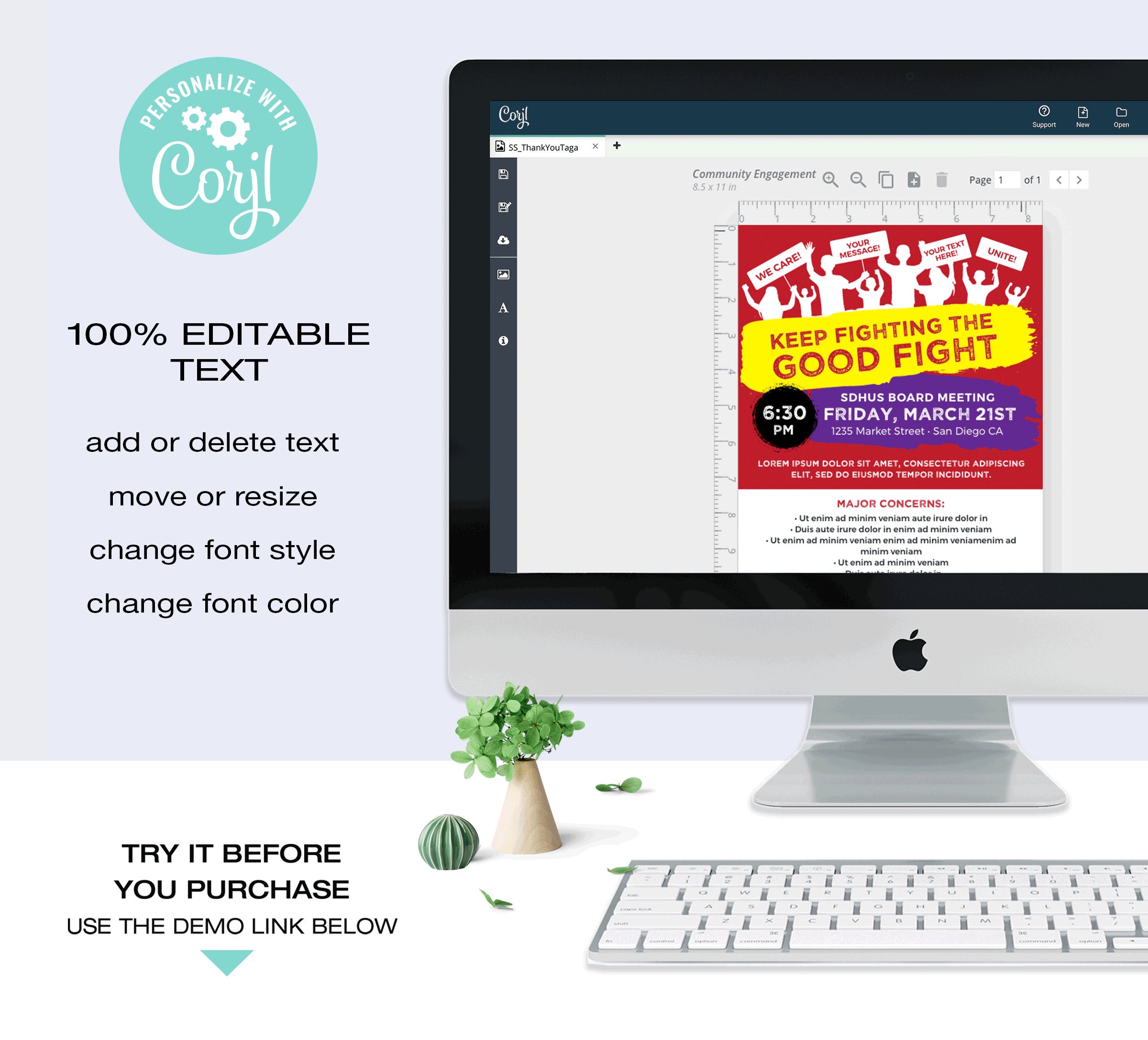 Protest - Community Engagement Flyer Template • Rally Flyer Template ...