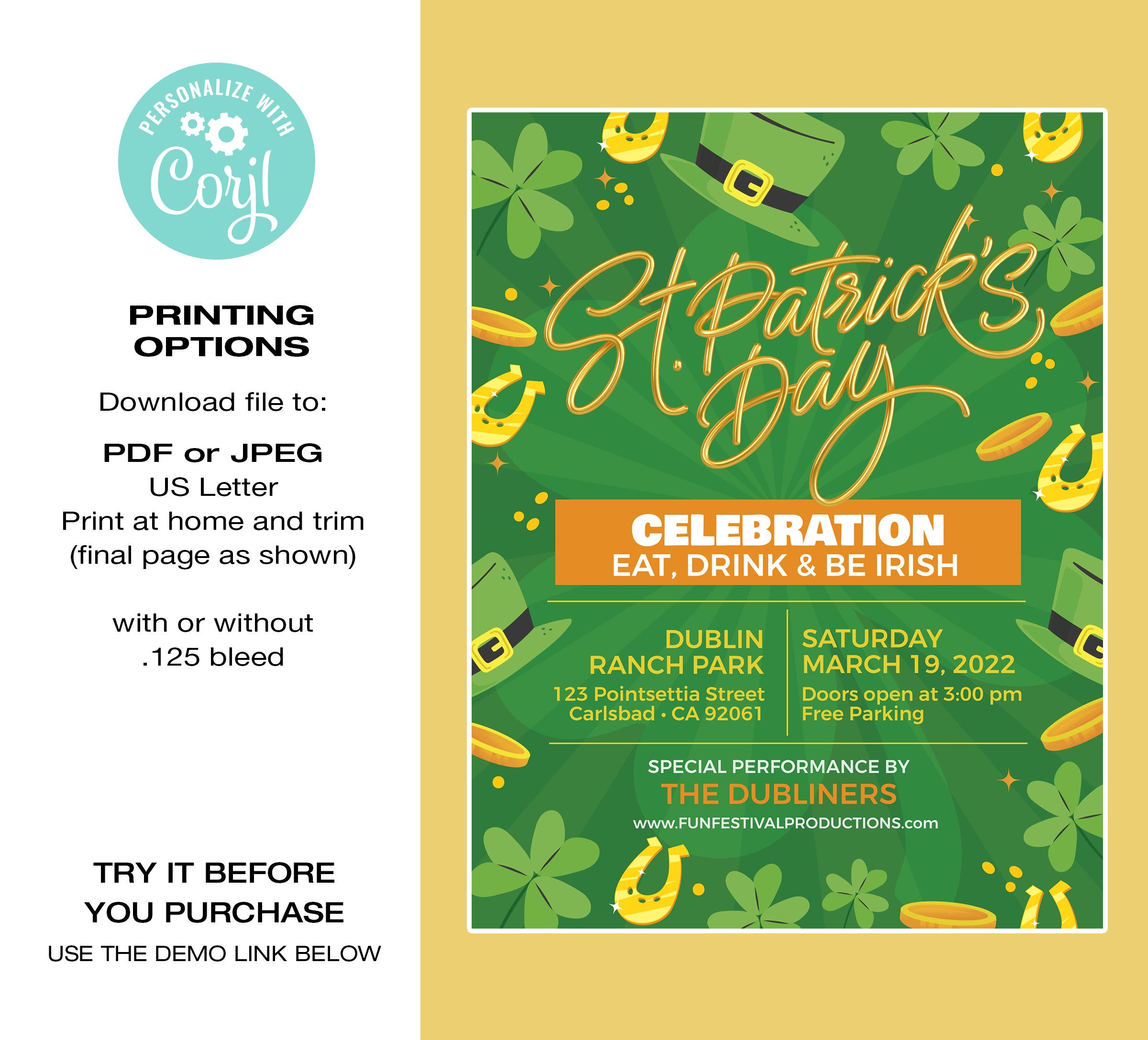 Irish Luncheon Flyer Good News Friday: President's Annual Lunch To