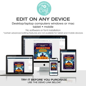 Monster Bash • halloween Party Flyer Template • Editable Monster Bash ...