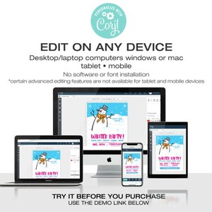 Winter Party Template • Winter Event Template | EDITABLE | Winter ...
