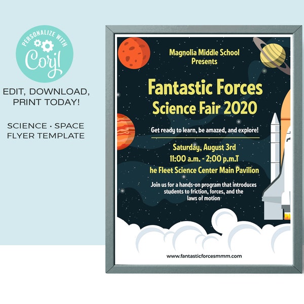 Science Fair Template - Etsy