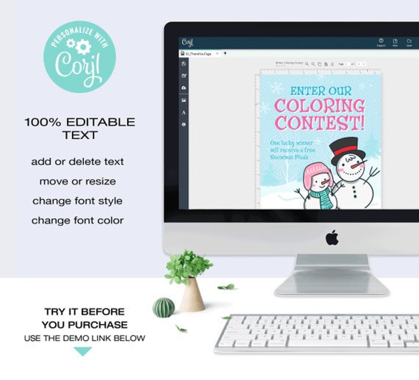 Winter Flyer Template • Coloring Contest Flyer Template | EDITABLE ...
