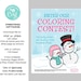Winter Flyer Template • Coloring Contest Flyer Template | EDITABLE ...