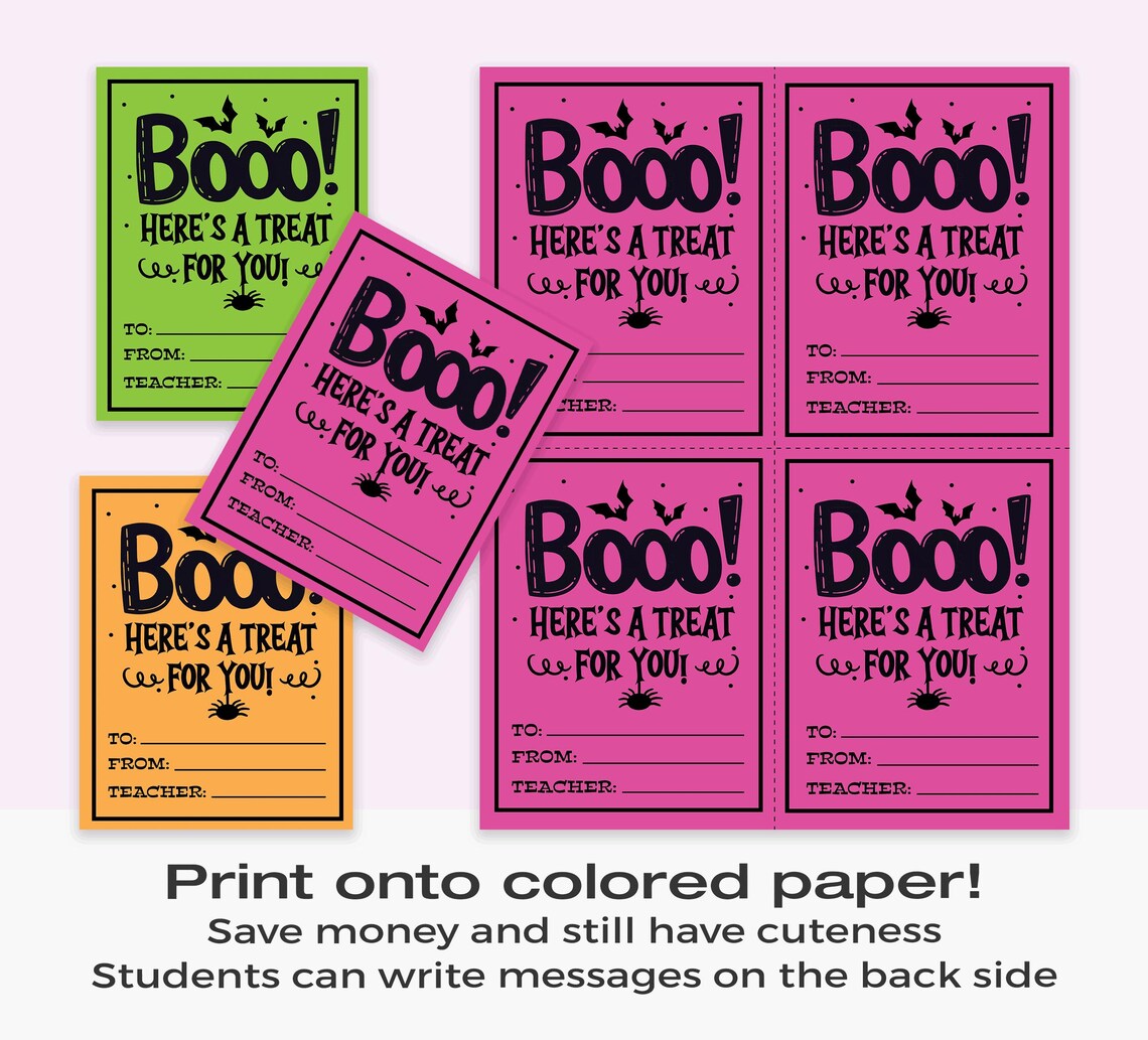 Boo Grams, Editable Halloween Candy Grams, Printable Boo Grams for ASB ...