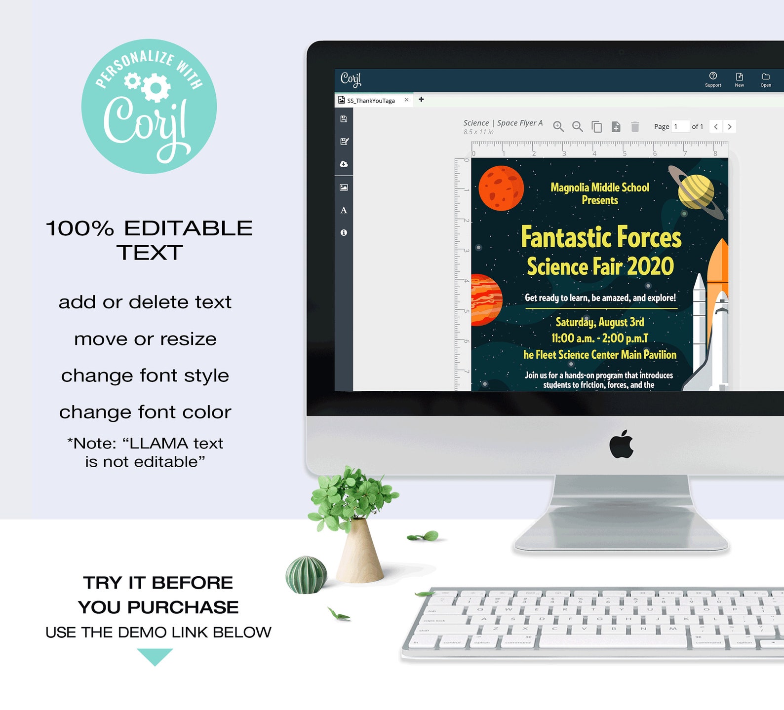 Science Fair • Space Fair • Science Festival • School Flyer Template ...