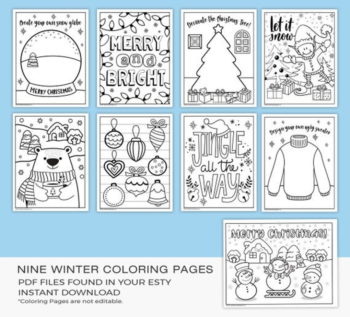 Winter Flyer Template • Coloring Contest Flyer Template | EDITABLE ...