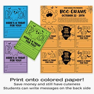 Boo Grams, Editable Halloween Candy Grams, Printable Boo Grams for ASB ...