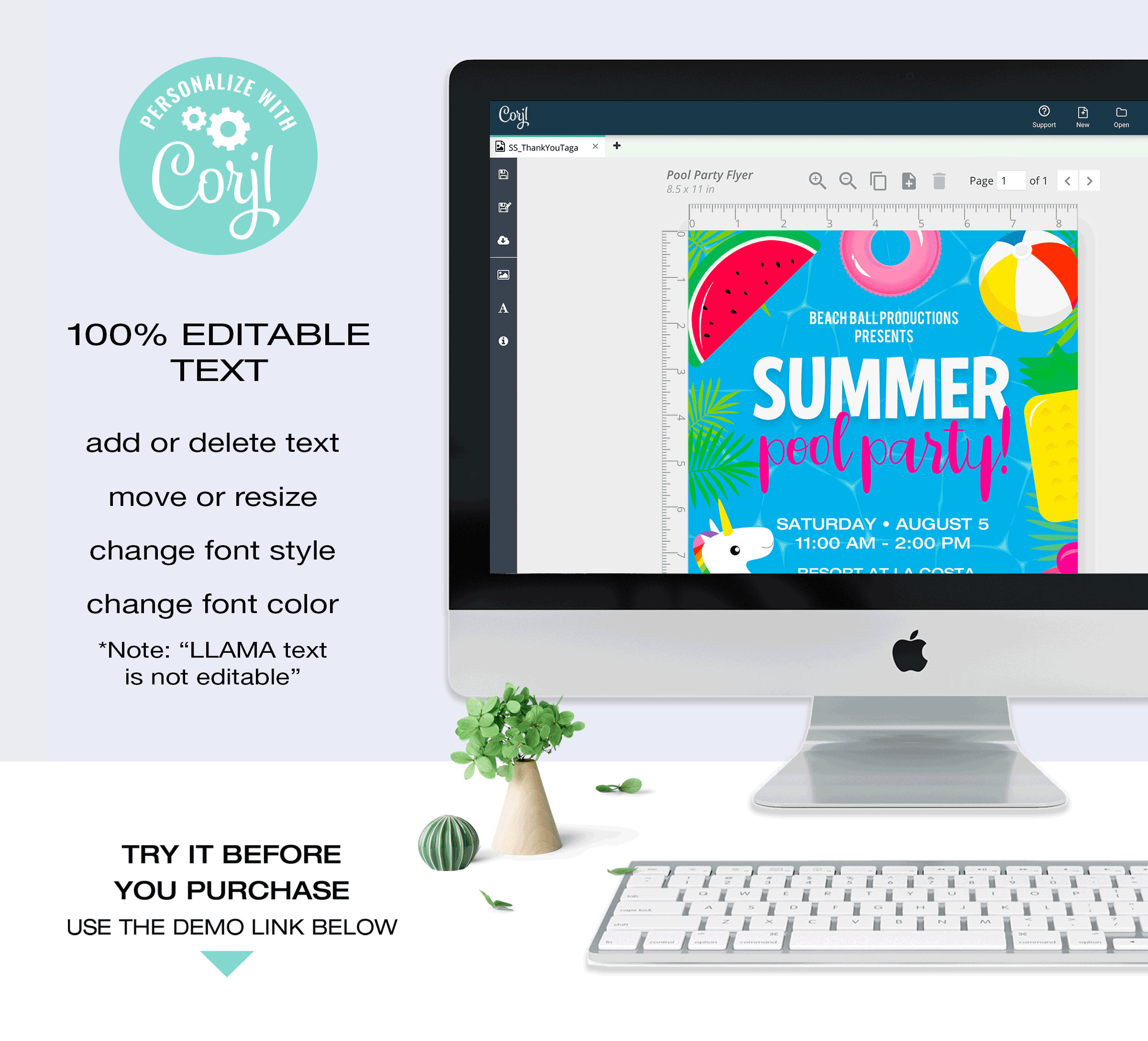 Summer Pool Party Flyer Template • Pool Party • Swim Party Template ...