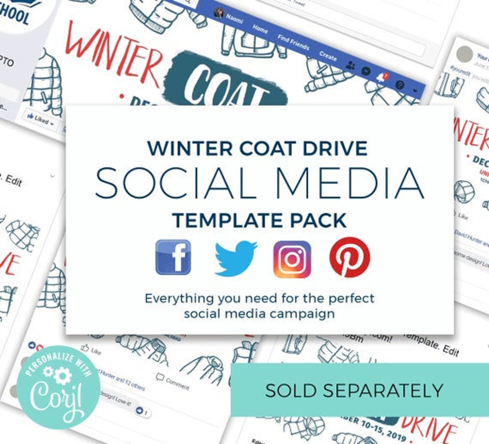 Coat Drive Template | EDITABLE | Winter Coat Drive Flyer | Event Flyer ...