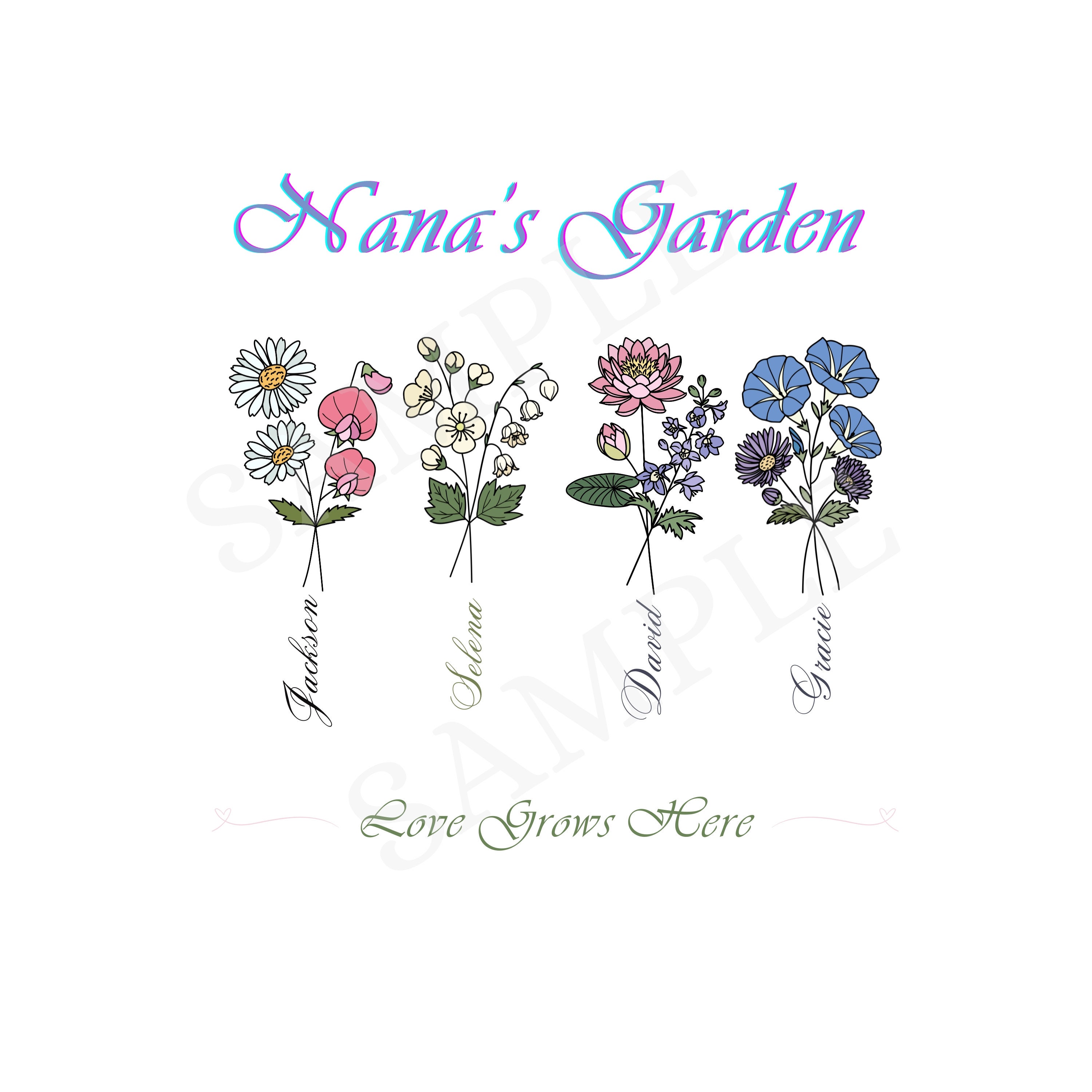 February Violet + Primrose B&W Birth Flower Wall Art Digital ...