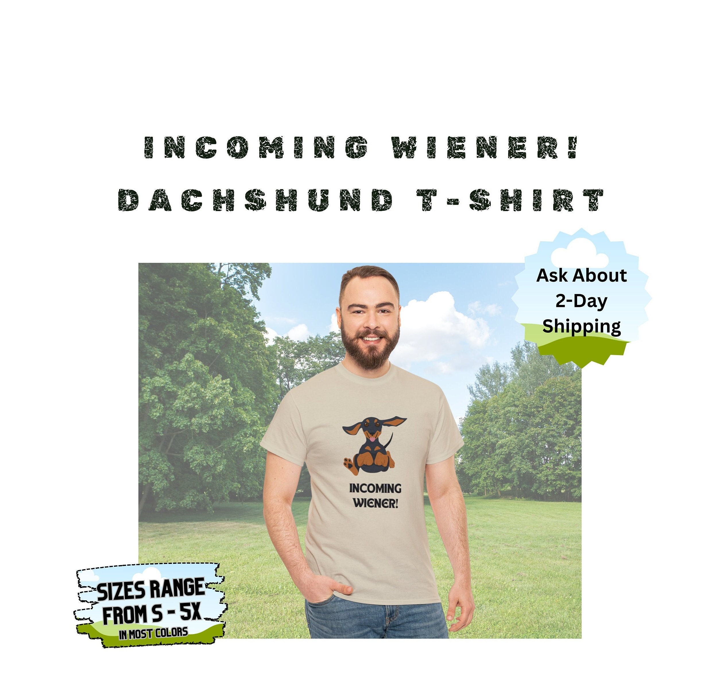 Custom Dachshund Funny Weiner Dog Photo T-shirt Gift for Him Her ...