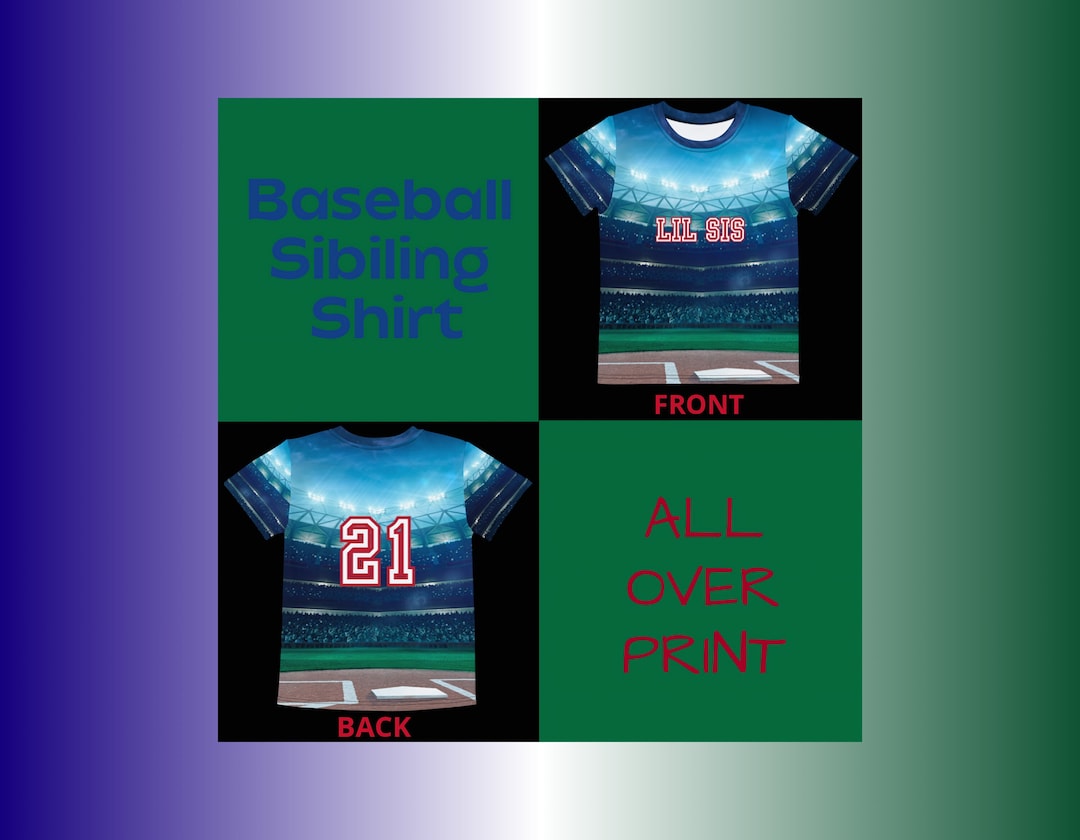 Baseball Sibling Shirt Custom Brother Tee Personalized Team Spirit ...