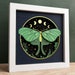 3D Luna Moth Shadow Box, Animal Shadow Box SVG, Mystical Moth Papercut ...