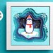 3D Penguin Shadow Box, Winter Shadow Box, 3D Mandala, Nursery Decor ...