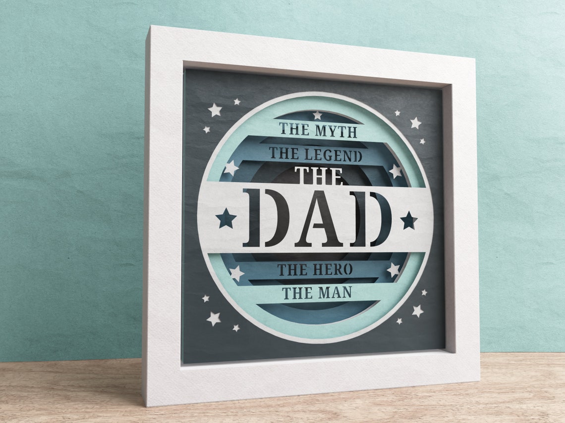 3D DAD Shadow Box With Custom Names Fathers Day Day Shadow - Etsy