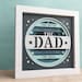 3D DAD Shadow Box With Custom Names, Fathers Day Day Shadow Box ...