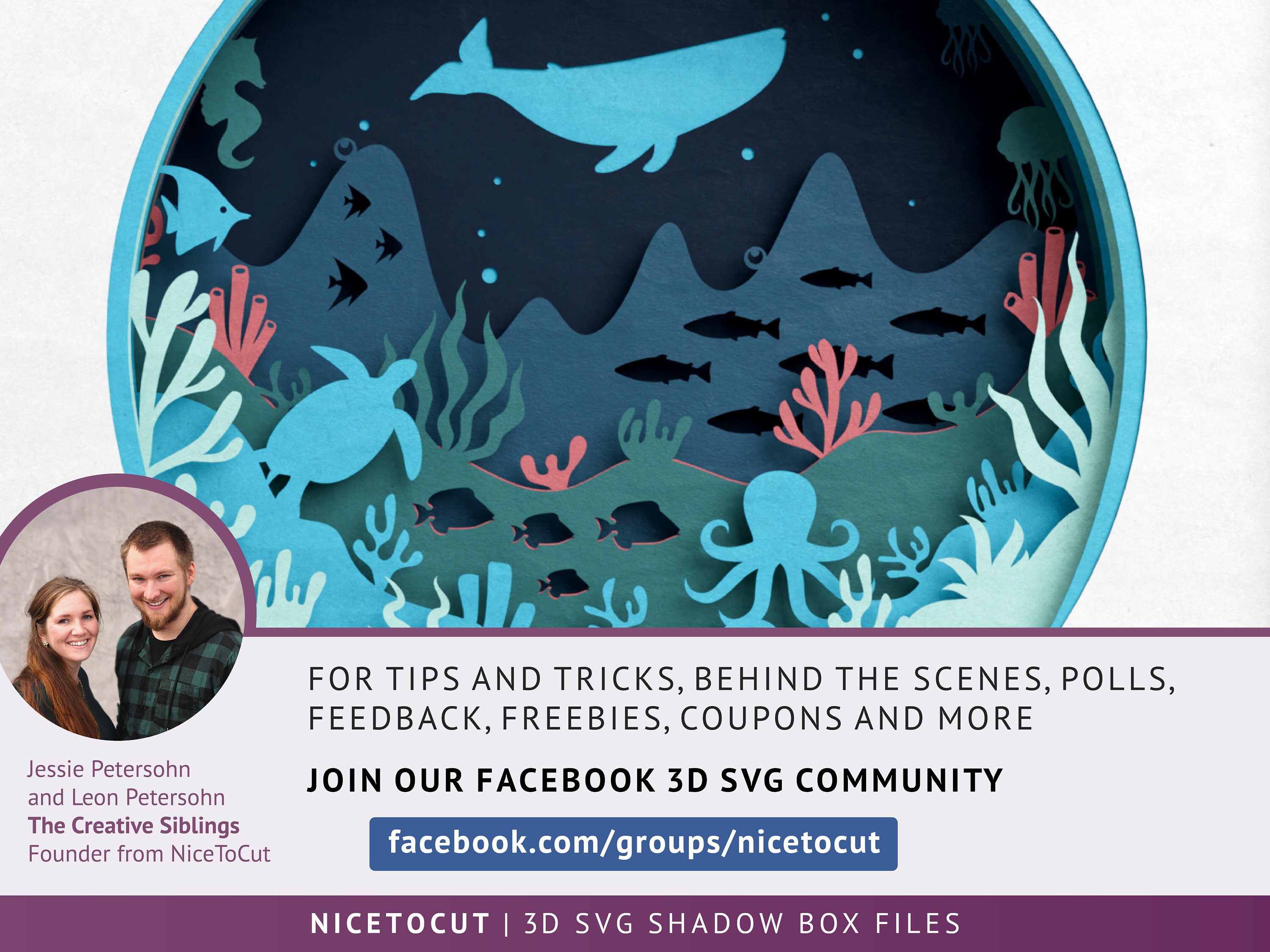 3D Ocean Shadow Box Sea Life Shadow Box Underwater Animals - Etsy Canada