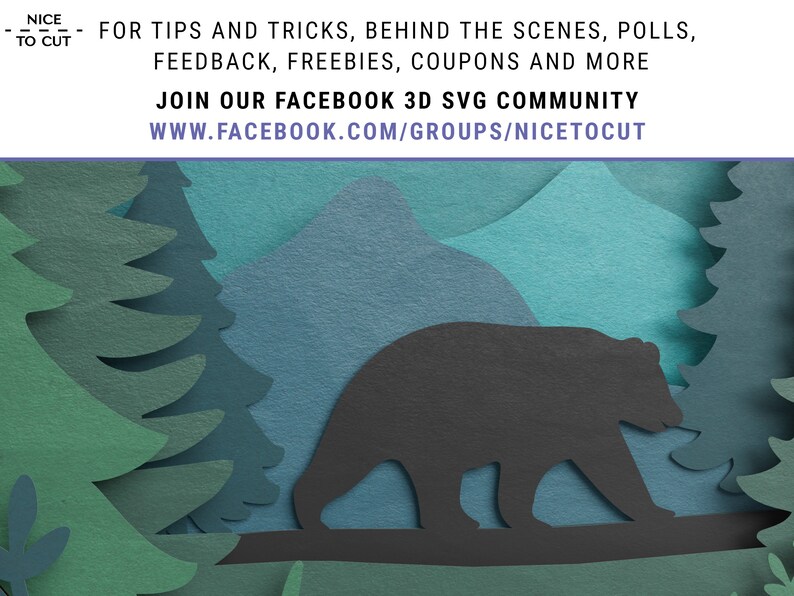 3D Bear Shadow Box Animal Svg 3D Mandala Snowglobe Shadow - Etsy