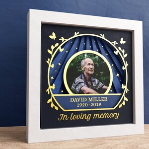 3D Memorial in Loving Memory Shadow Box, Customizable Gift, Custom ...
