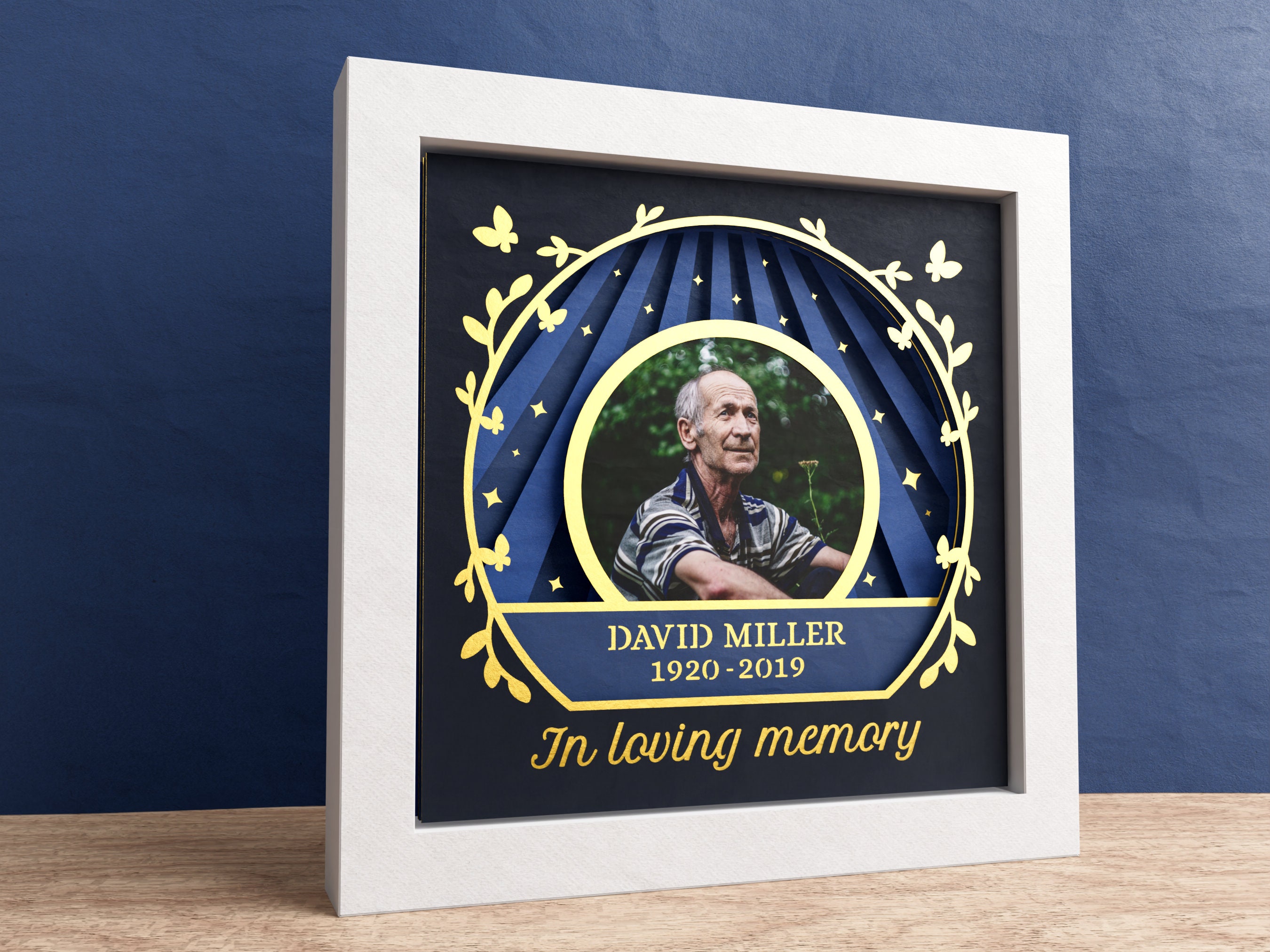 3D Memorial in Loving Memory Shadow Box, Customizable Gift, Custom ...