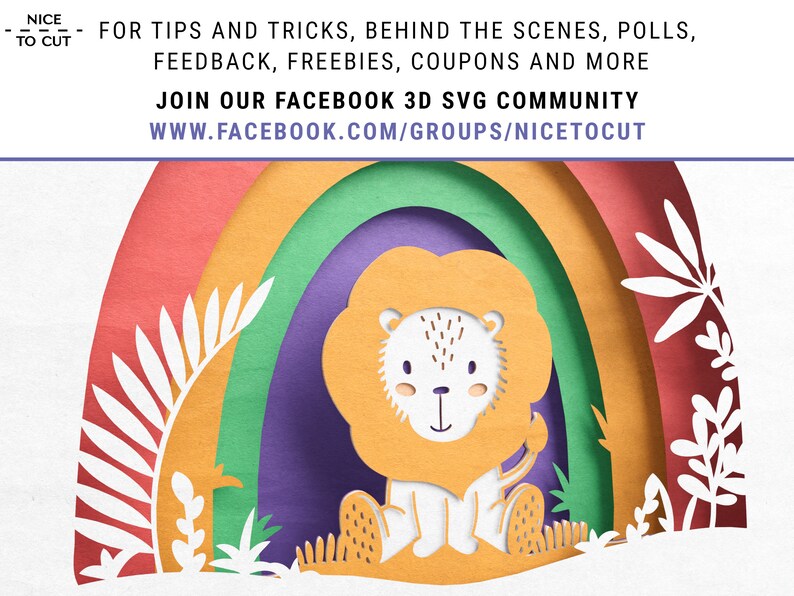 3D Lion Shadow Box Nursery Shadow Box Layered Paper Art | Etsy