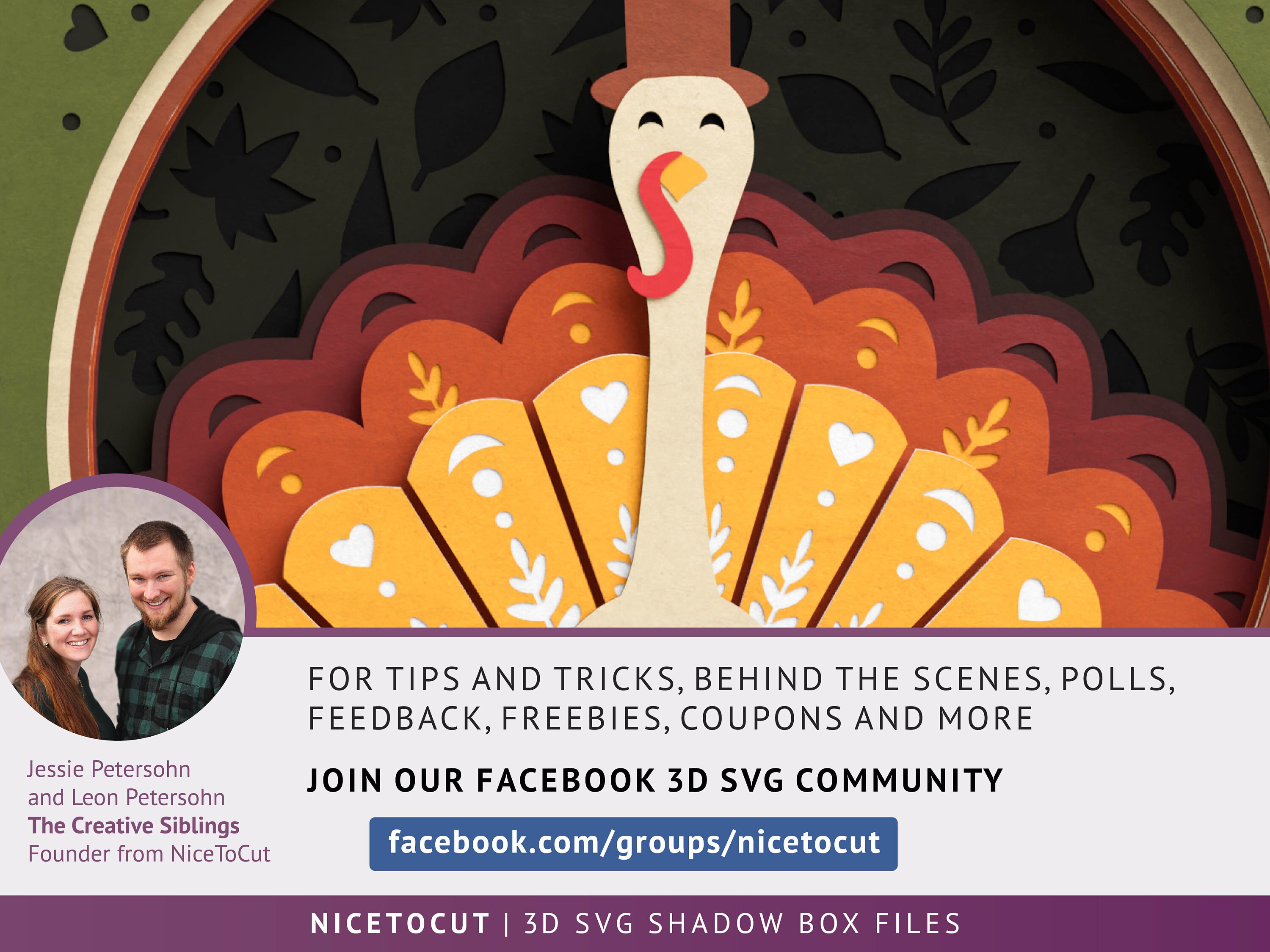 3D Thanksgiving Turkey Shadow Box Floral Svg 3D Mandala - Etsy