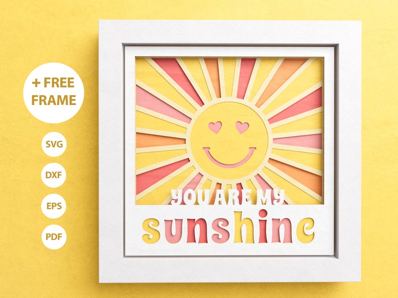 3D Summer Season Shadow Box Bundle, Welcome Sunflower, 3D Sunflower ...