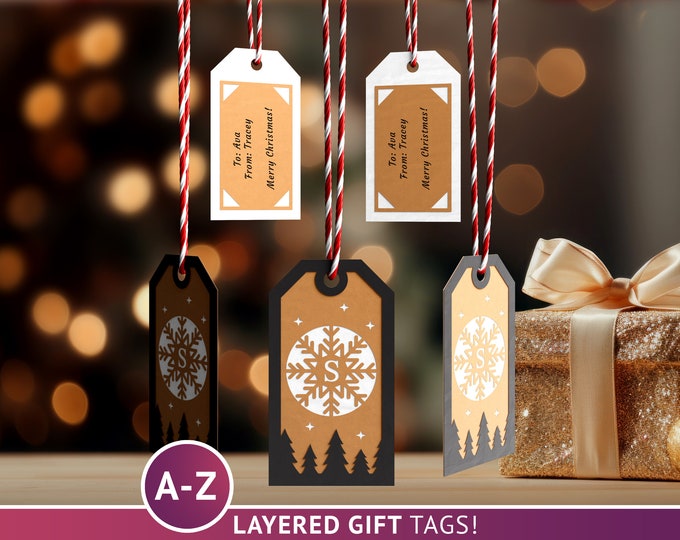 Shaker Gift Tag SVG - Cut File for Cricut Silhouette Glowforge - Etsy ...