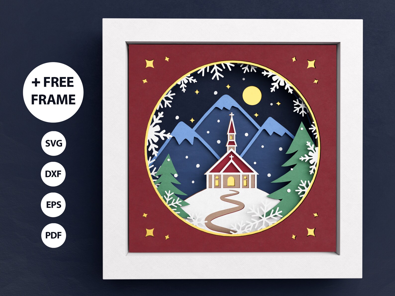 3D Christmas Shadow Box Bundle Santa Shadow Box SVG - Etsy