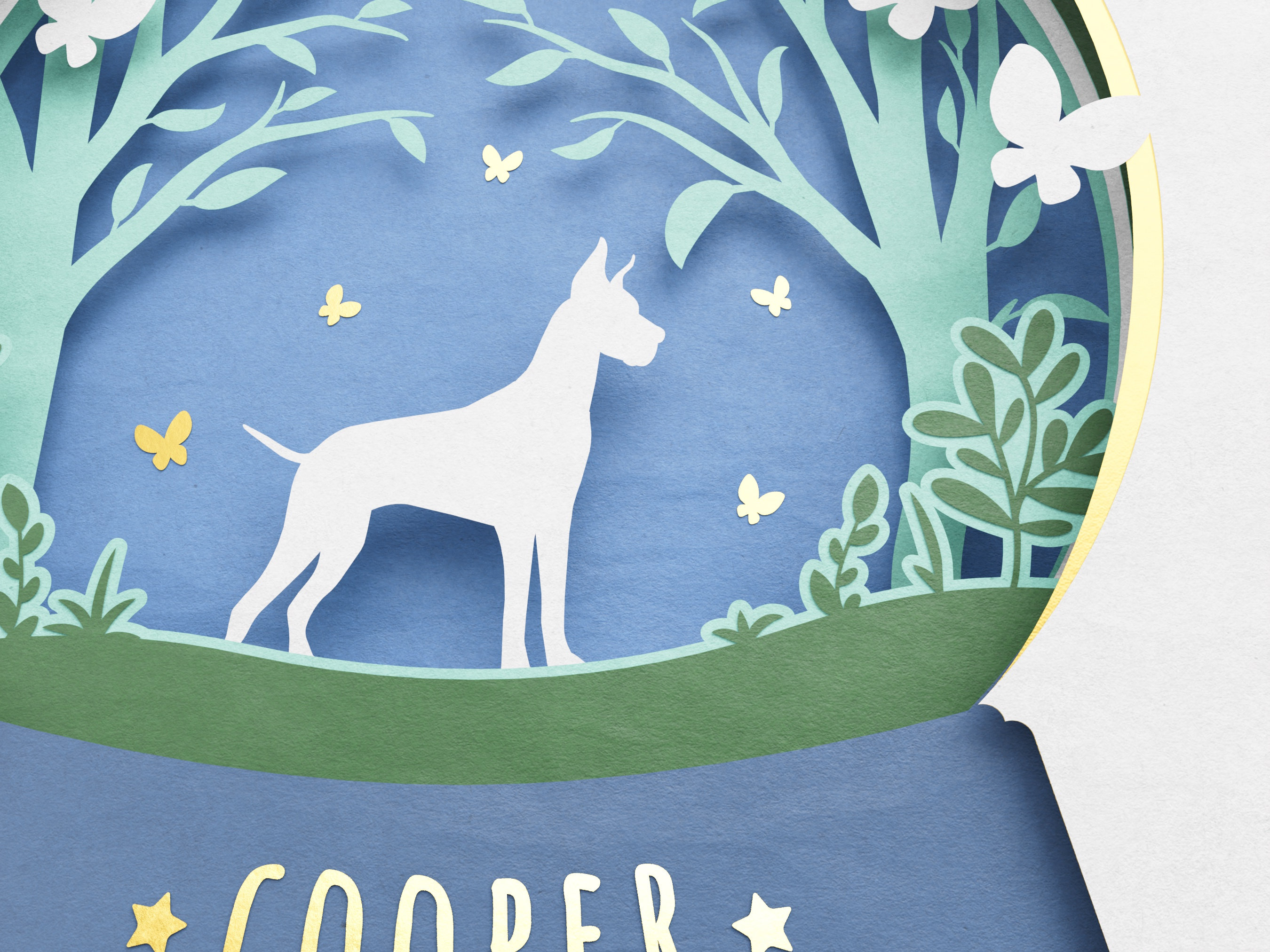 Great Dane Shadow Box Snow Globe SVG Personalized SVG - Etsy