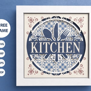 3D Kitchen Shadow Box, Floral Svg, 3D Mandala, Vintage Shadow Box ...