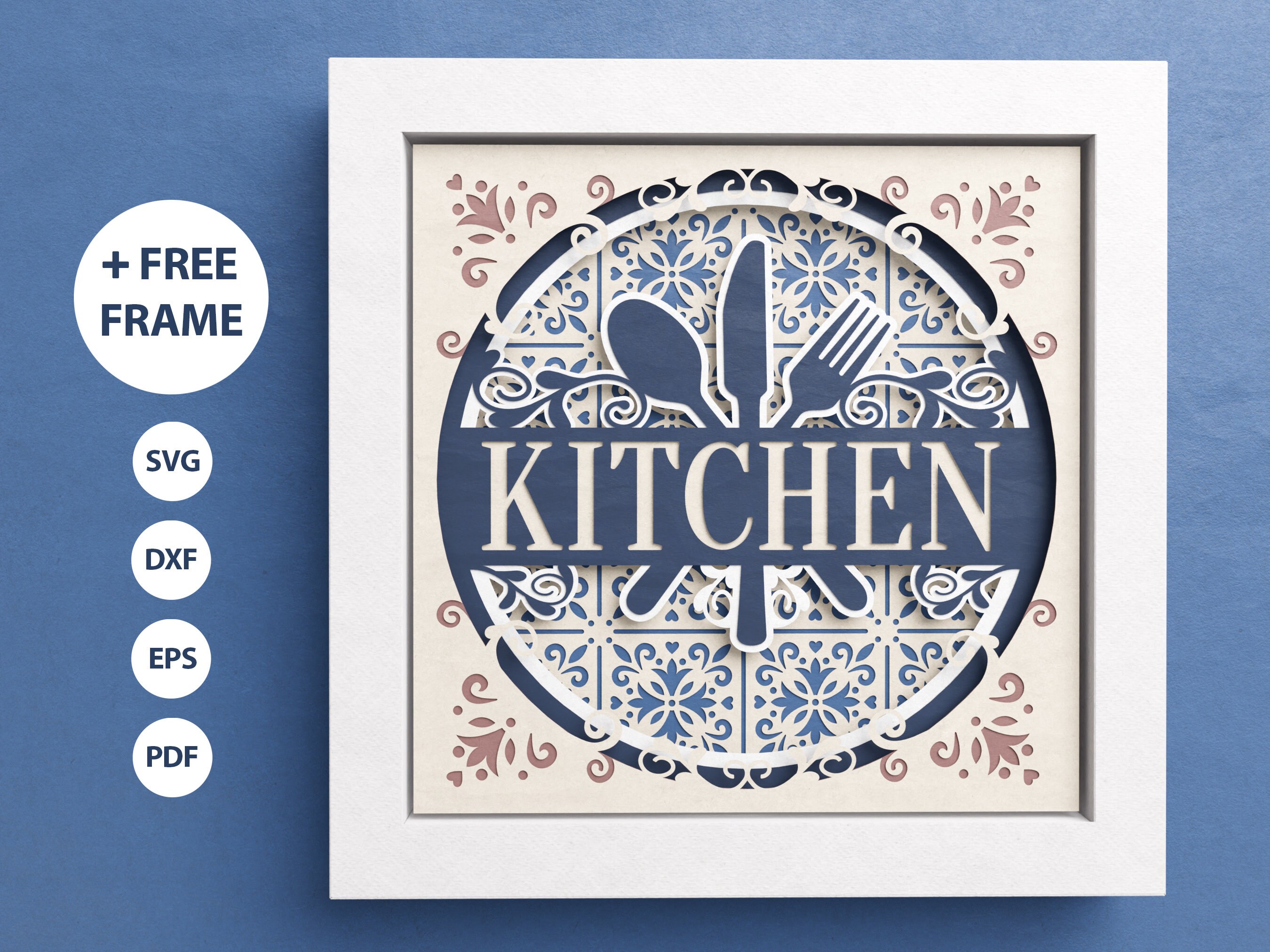 3D Kitchen Shadow Box Floral Svg 3D Mandala Vintage Shadow - Etsy