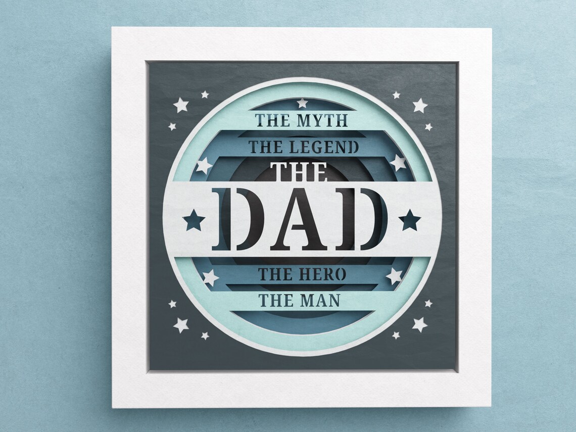 3D DAD Shadow Box With Custom Names Fathers Day Day Shadow - Etsy