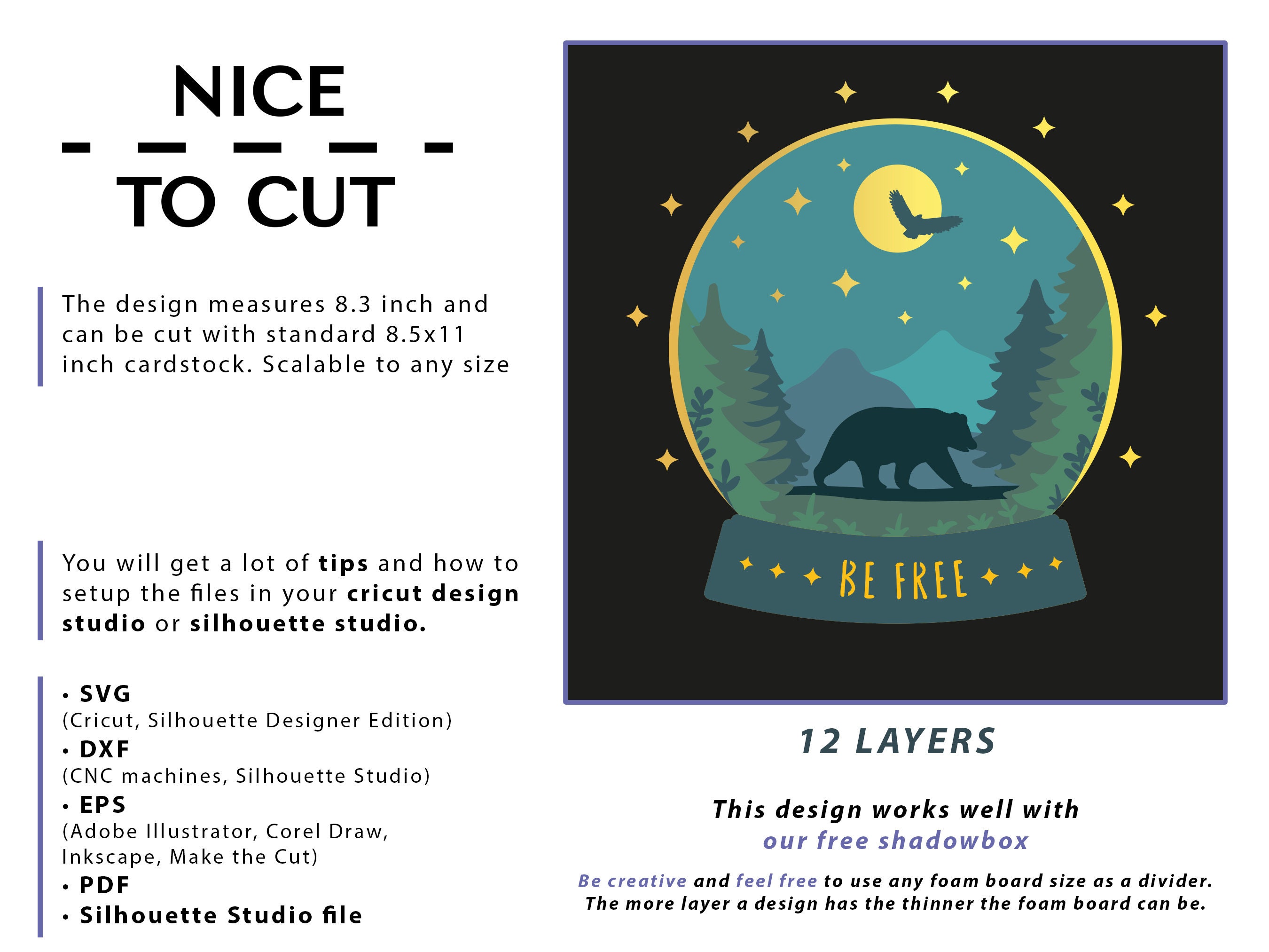 3D Nature Shadow Box Bundle Sunset at the Lake Nature - Etsy