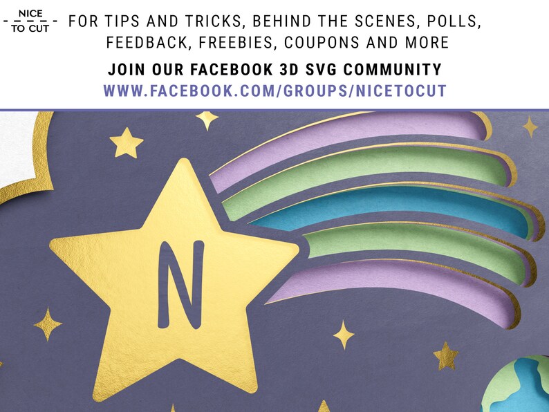 3D Shooting Star Shadow Box Custom Name Svg Custom Shadow - Etsy